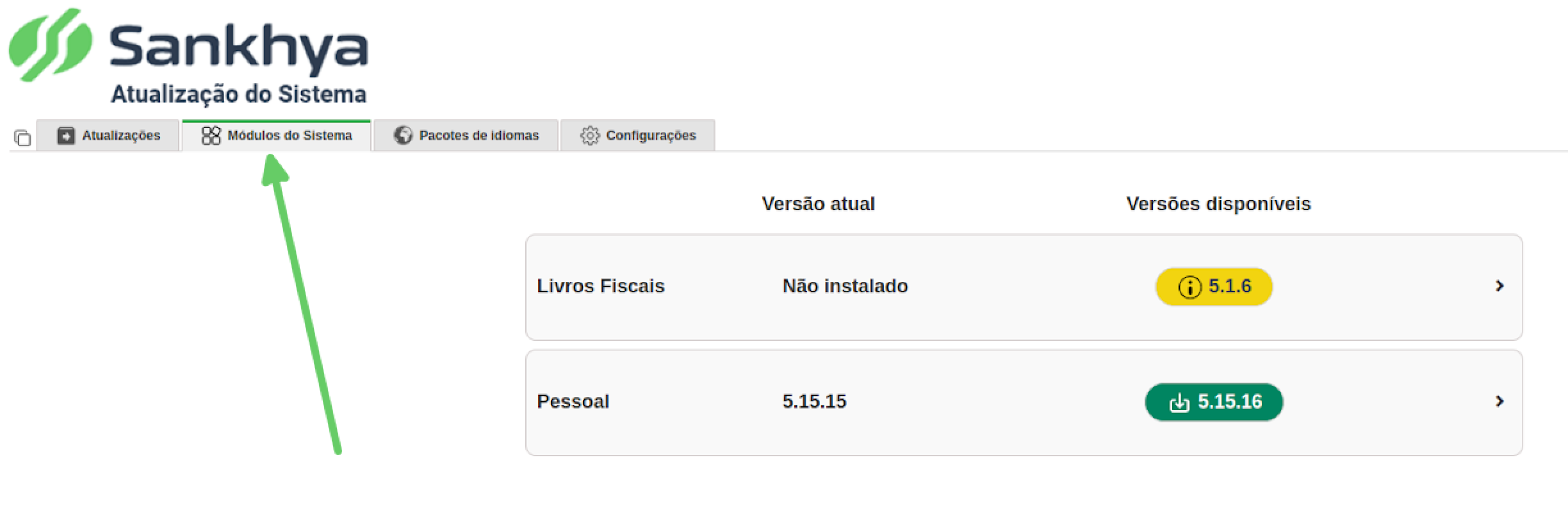 Atualização do sistema Sankhya Om via WPM – Sankhya Gestão de Negócios
