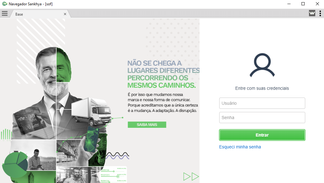 Navegador Sankhya – Sankhya Gestão de Negócios