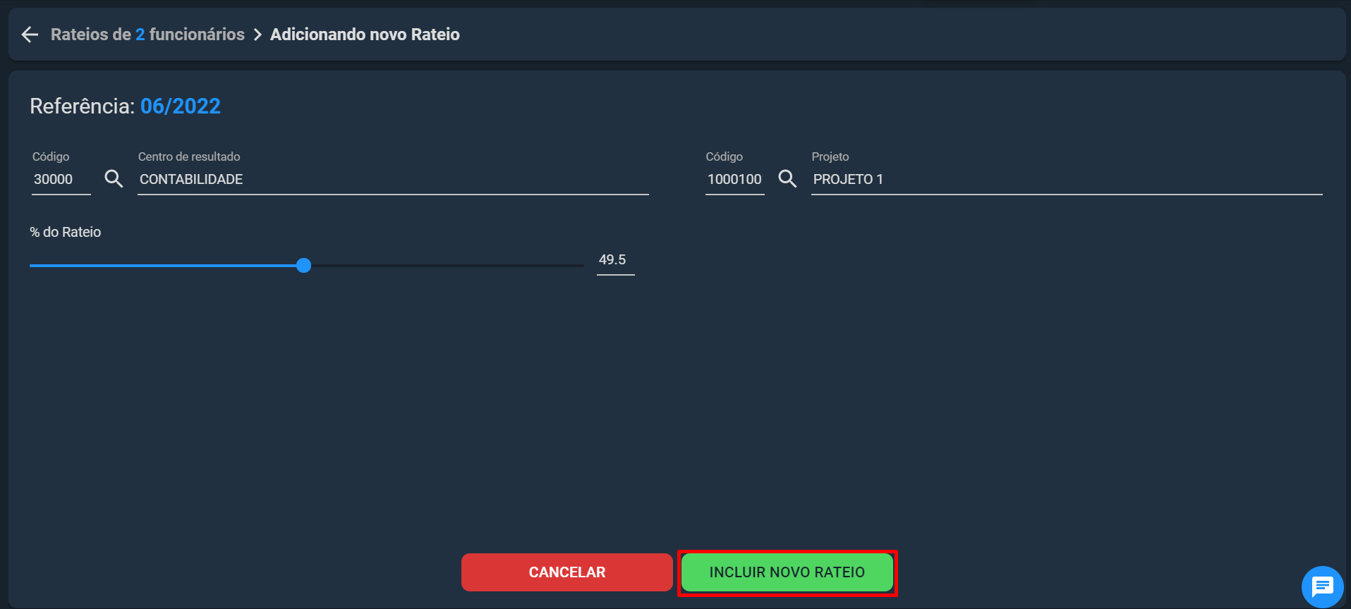 Rateios – Sankhya Gestão de Negócios