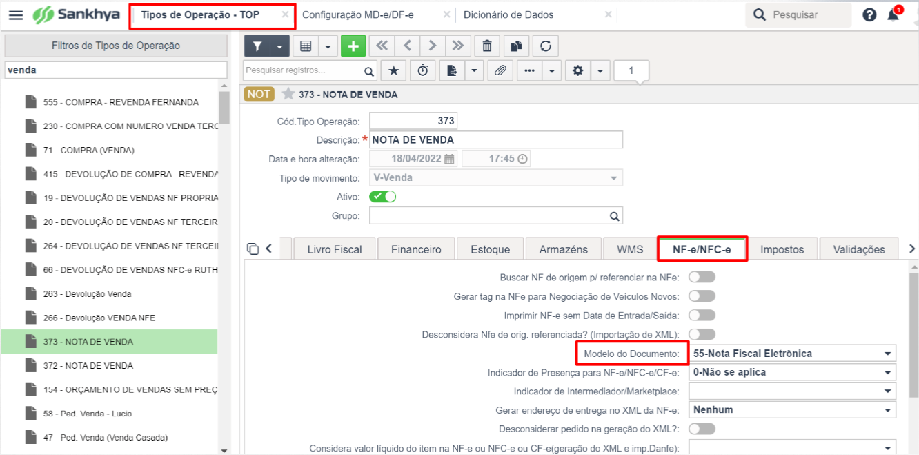 Chave de acesso referenciada com modelo inválido – Sankhya Gestão de ...